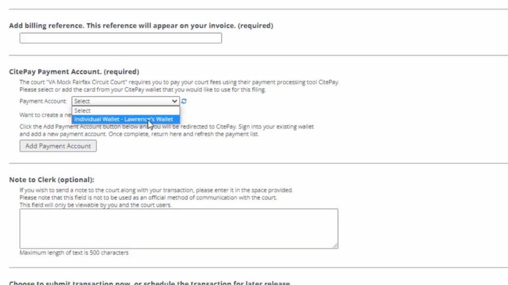 Using CitePay with FSX - File & ServeXpress