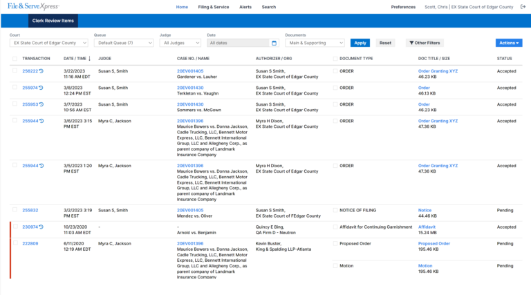 Court Services - File & ServeXpress