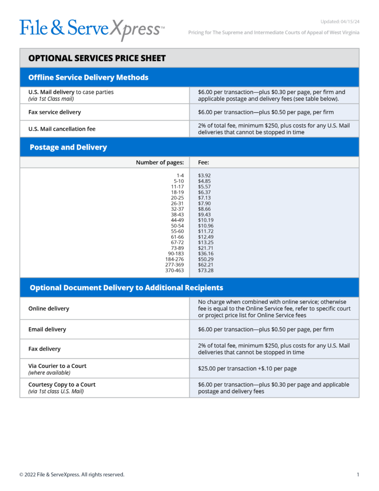 West Virginia - File & ServeXpress